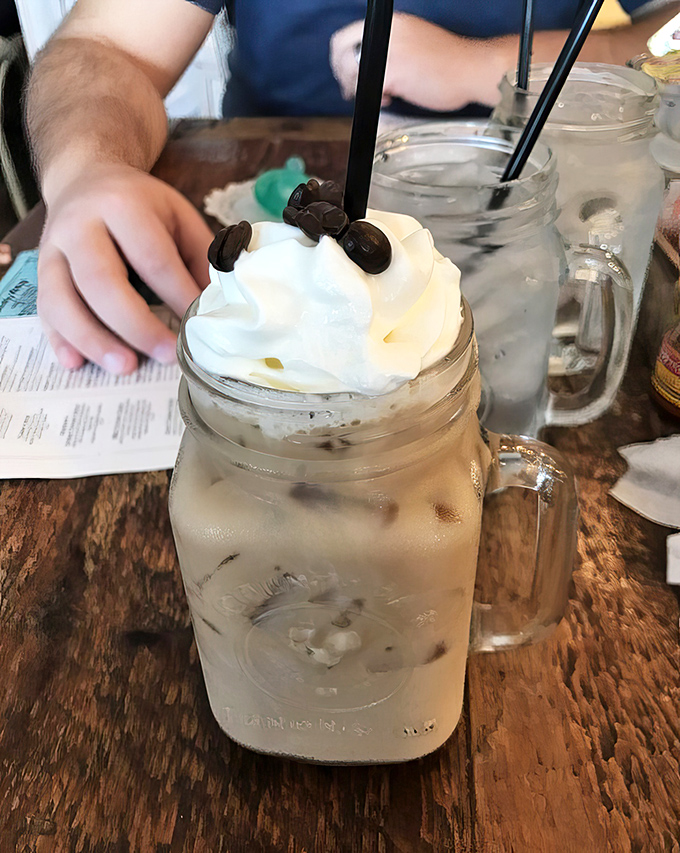 That iced Irish coffee isn't just a drink &ndash; it's liquid motivation served in a mason jar paradise.