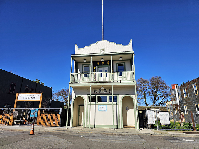 The Isleton Museum building showcases the distinctive architectural style that gives this Delta town its unique character and old-world charm.