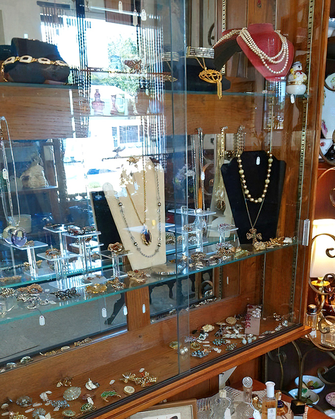 Jewelry that whispers tales from proms and weddings past. Each necklace carries the echo of special moments waiting to be reimagined.