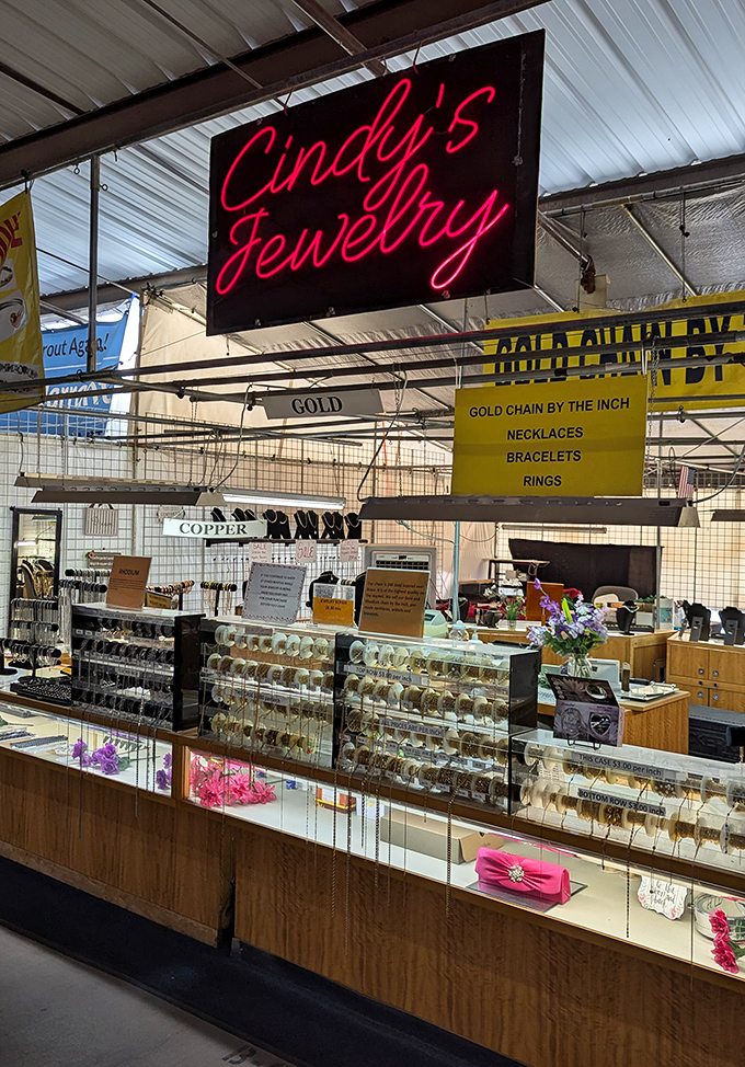 Cindy's Jewelry offers enough sparkle to satisfy magpies and fashionistas alike, all under one neon-lit sign.