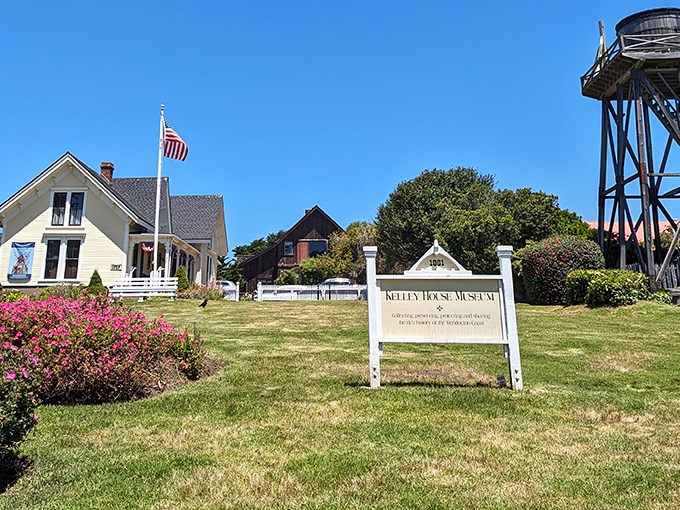 The Kelley House Museum stands as Mendocino's memory keeper, with its white picket fence practically begging you to come hear its stories.