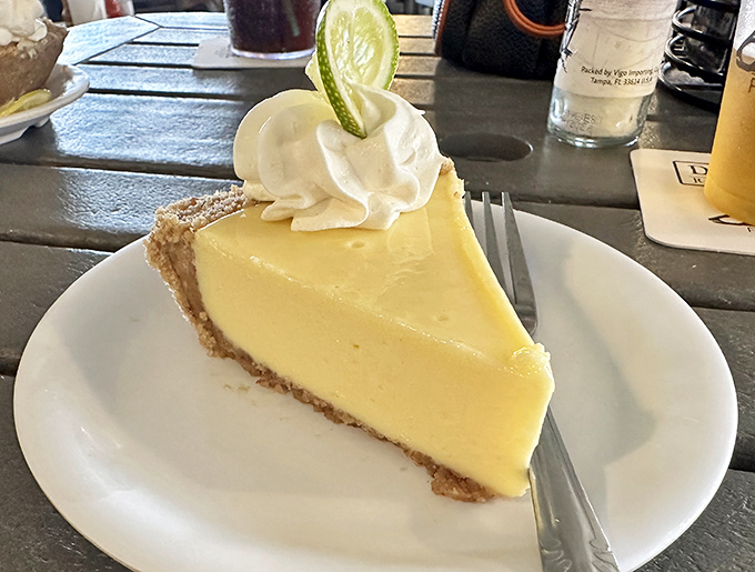 Key lime pie so authentic it practically has a Florida driver's license &ndash; tart, creamy perfection.