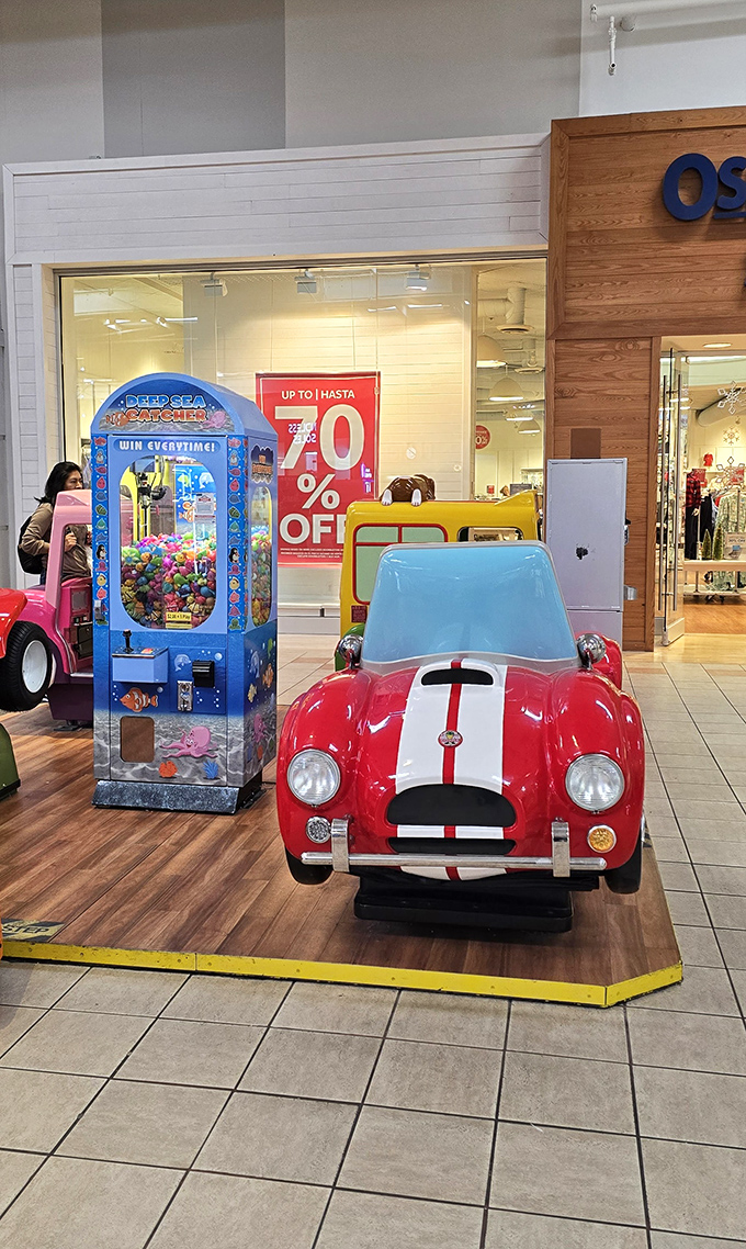 Even the little ones get their thrills with classic arcade games and colorful rides.