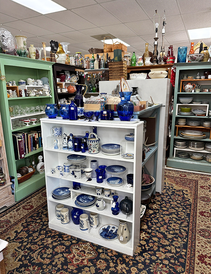 Blue and white porcelain heaven! More carefully curated than a museum, less expensive than therapy. Dish-covery awaits!