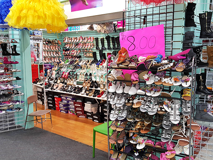 Ladies' footwear paradise where Cinderella's glass slipper meets every budget and style preference imaginable.