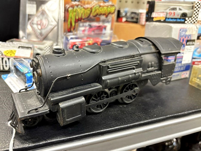 This vintage locomotive isn't just a toy &ndash; it's a time machine to Christmas mornings past when batteries weren't included but imagination was.