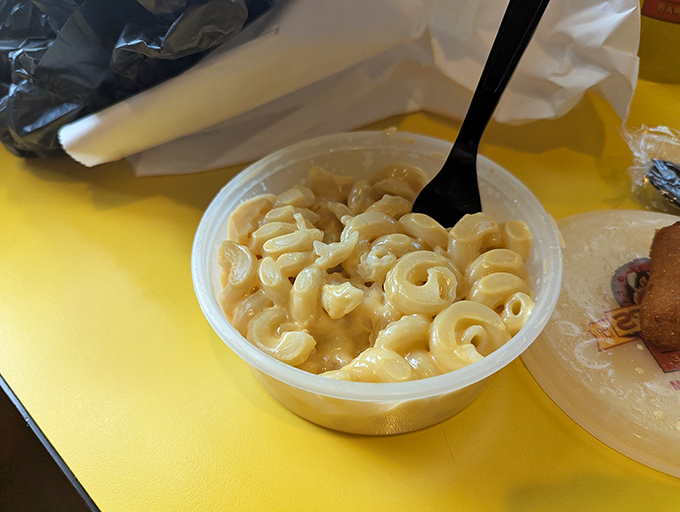 Mac and cheese that doesn't need truffle oil or fancy breadcrumbs&mdash;just honest, creamy comfort in a cup that tastes like childhood, but better.