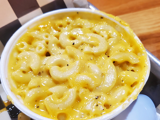 Mac and cheese: the dairy-based fire extinguisher no Nashville hot chicken adventure should be without. Creamy, essential salvation.