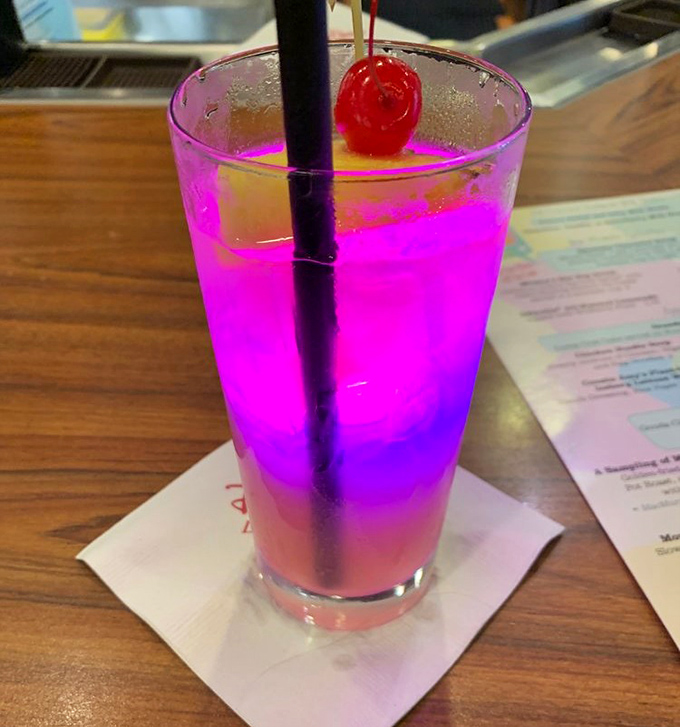 The Magical Star Cocktail glows with the same otherworldly pink as those flamingos on your aunt's lawn. Florida in a glass, with a cherry on top.