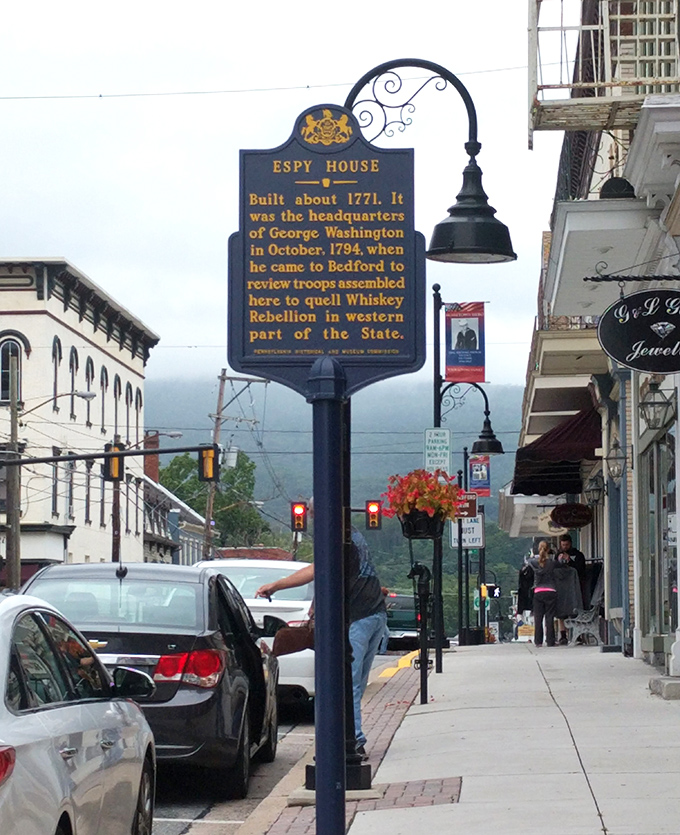 The historical marker tells only half the story—Bedford's real charm lies in how seamlessly it blends its revolutionary past with present-day livability.