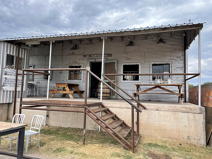 Rustic charm meets craft spirits at this converted building. The porch practically begs you to sit a spell.