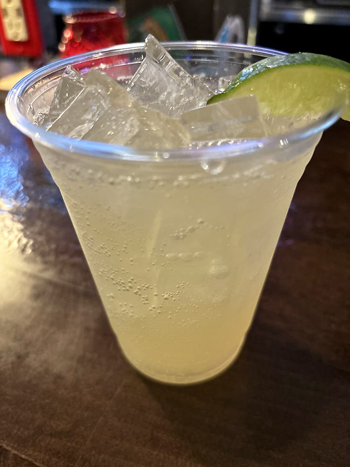 A margarita so refreshing it makes you forget you're miles from the beach &ndash; lime wedge standing by for duty.