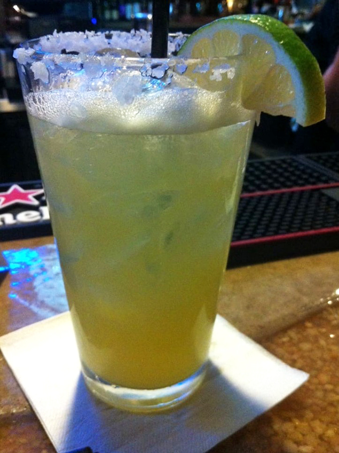 This isn't just a margarita&mdash;it's vacation in a glass. The salt-rimmed edge and lime wedge promise a perfect balance of tart, sweet, and spirit.