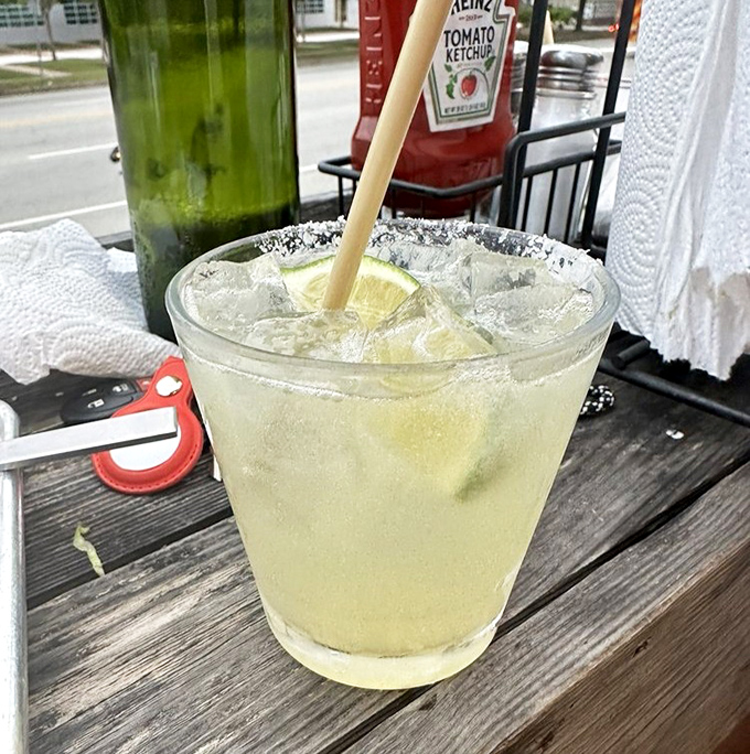 A salt-rimmed margarita that tastes like vacation, even if your only travel plans involve the drive back home.