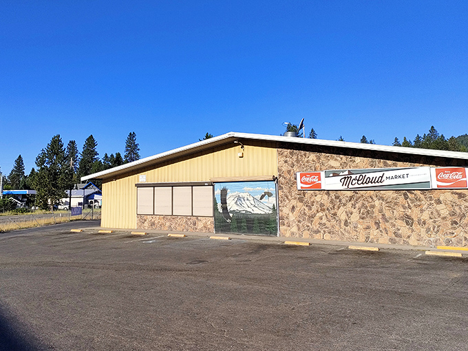 The McCloud Market stands ready to provide essentials without the fluorescent lighting interrogation of big-box stores.