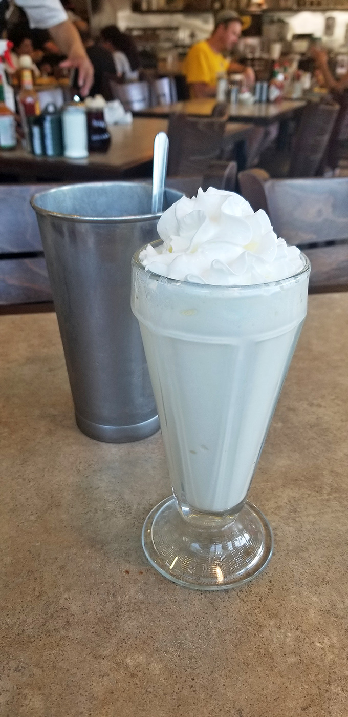 A milkshake so thick it defies physics and makes you wonder if drinking dessert is actually the smartest idea humans ever had.