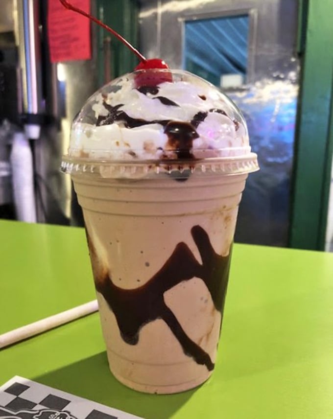 This isn't just a milkshake&mdash;it's a chocolate-swirled time machine to when desserts weren't afraid to be desserts.