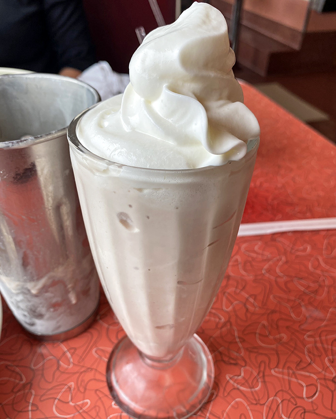This isn't just a milkshake&mdash;it's a frothy tower of vanilla bliss that makes you wonder why we ever invented fancy desserts in the first place.