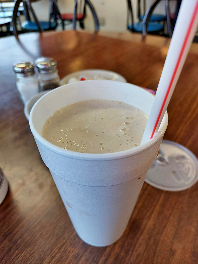 This isn't just a milkshake; it's a frothy time machine that transports you back to when the hardest decision was chocolate or vanilla.
