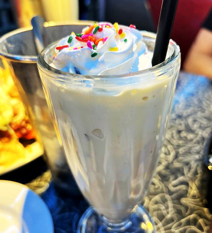 This milkshake situation is more elaborate than most people's entire weekend brunch plans.