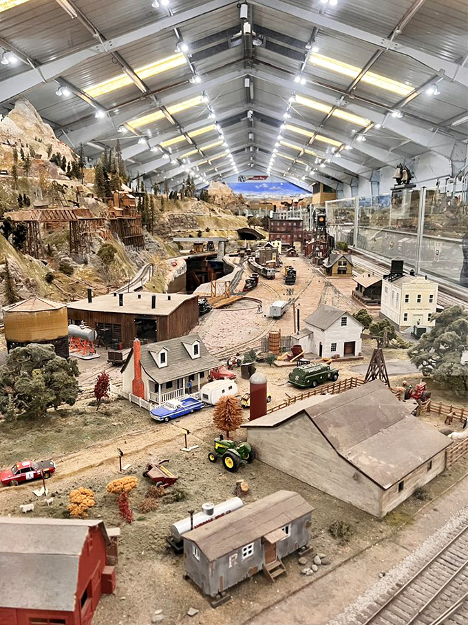 Rural America comes alive in miniature, complete with farm equipment that actually looks ready for harvest.