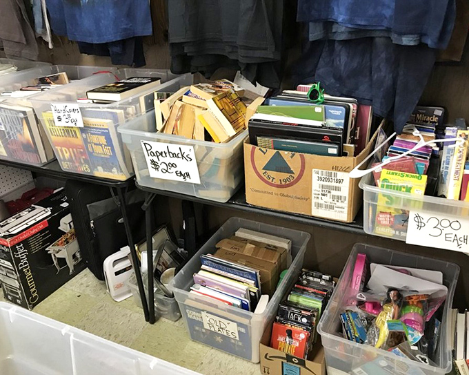 Literary gold mines in plastic bins &ndash; paperbacks for fifty cents might just contain that out-of-print gem you've been seeking.