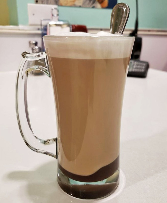 This isn't just coffee&mdash;it's liquid motivation in a glass mug. The perfect companion for people-watching on Powell Street.