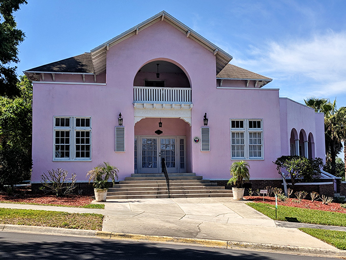 The pink-hued Museum of Winter Haven History looks like it belongs in a Wes Anderson film&mdash;Florida's architectural quirks on full display.