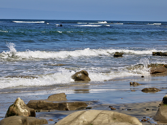 Where rocky meets sandy, Terramar's shoreline creates a textbook-perfect California beach scene. Postcards wish they could capture this authenticity.