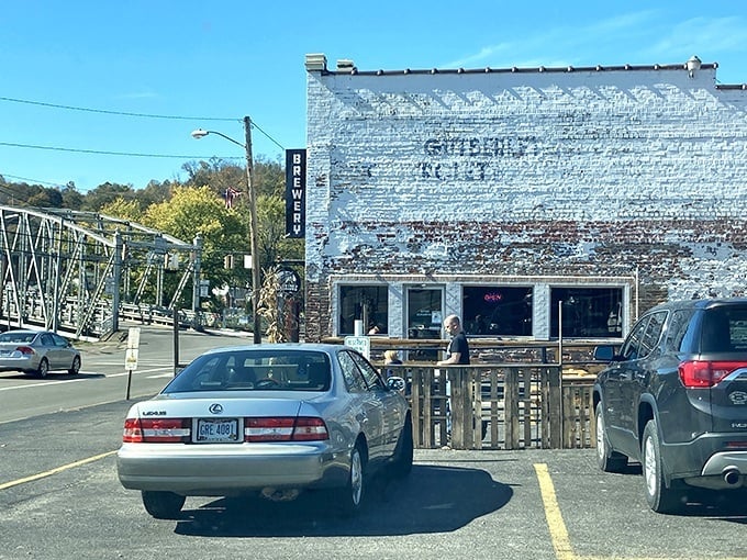 Old Bridge Brewing Company offers a perfect view of the historic bridge, because nothing enhances a craft beer like a side of small-town nostalgia.