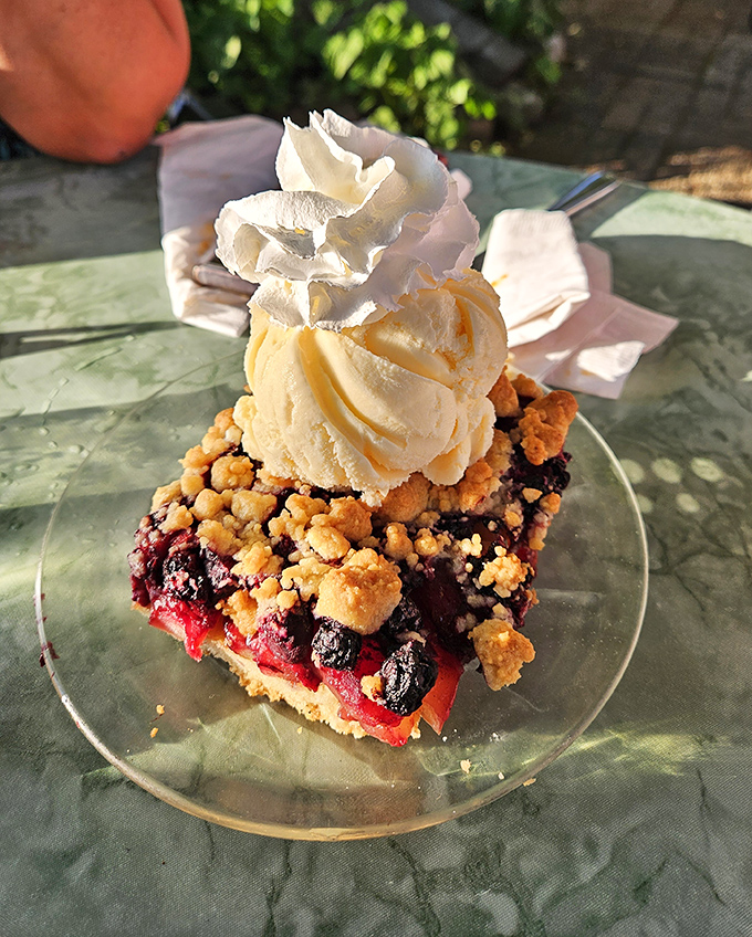 Berry szarlotka crowned with whipped cream proves that some dessert traditions deserve eternal devotion and weekend splurges.