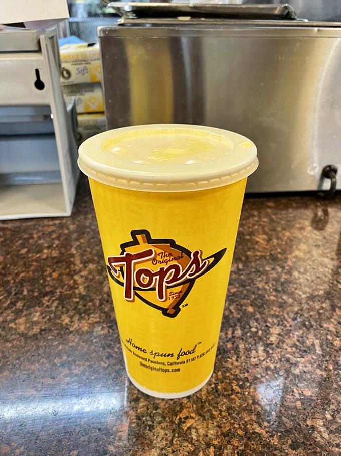 Fresh orange bang in a cup that practically radiates sunshine and childhood memories of better times.