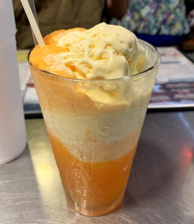 An orange creamsicle float that transports you straight back to childhood summers, but with the grown-up joy of not having to chase the ice cream truck.