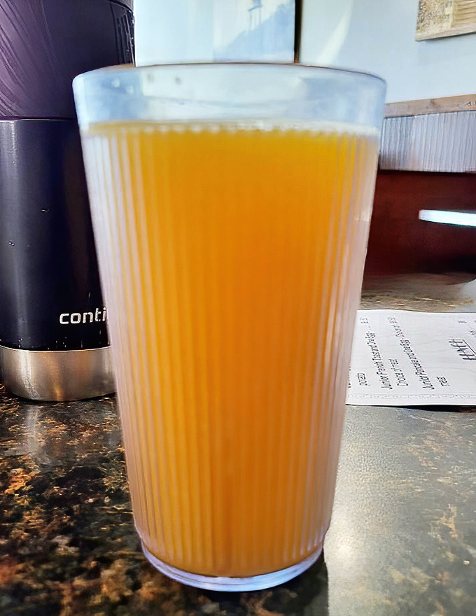 Fresh-squeezed orange juice that tastes like sunshine decided to take liquid form and brighten your day.