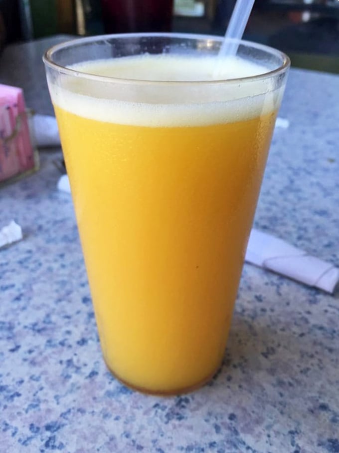 Fresh-squeezed orange juice that tastes like California sunshine in a glass. Morning vitamins never looked so appealing.