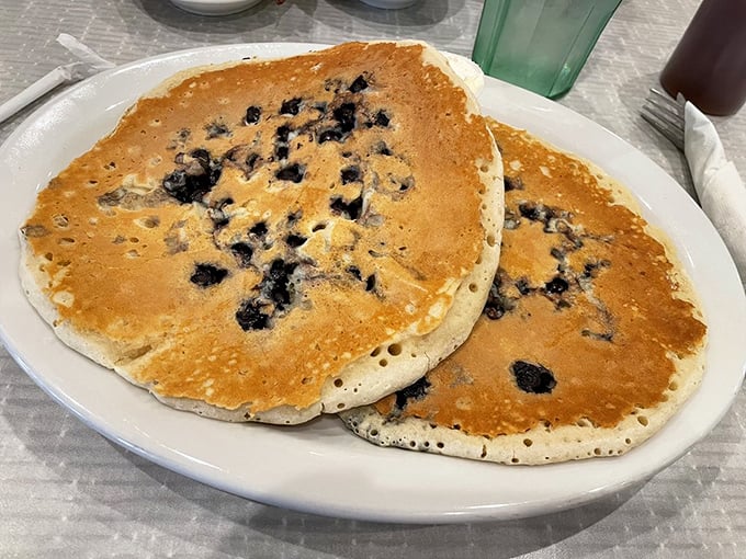 These blueberry pancakes are so perfectly golden and fluffy, they make IHOP executives wake up in a cold sweat at night.