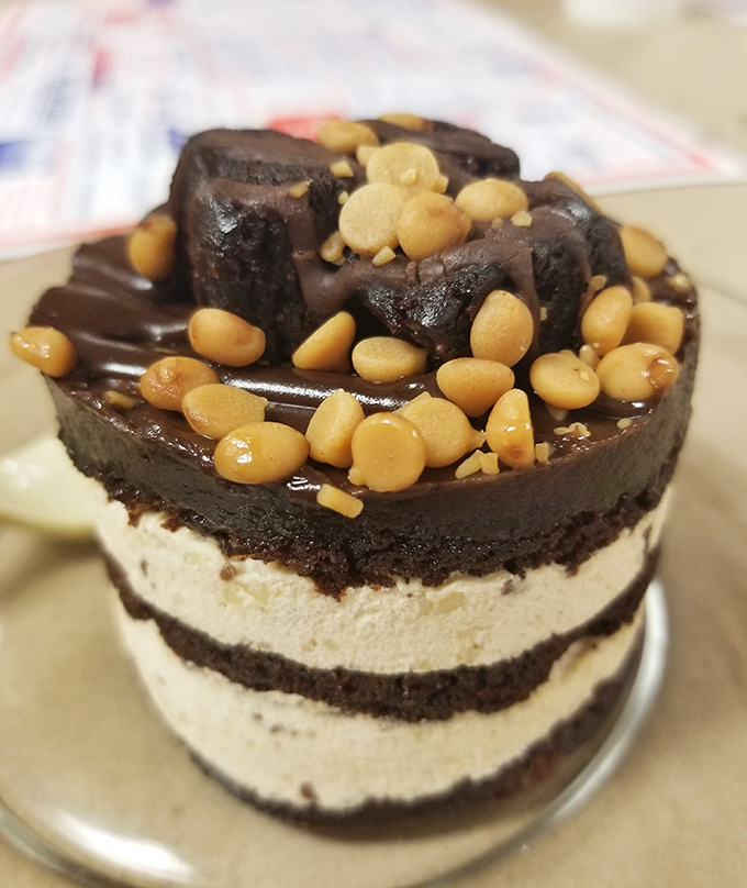 The Peanut Butter Explosion dessert &ndash; because after wrestling with crabs for an hour, you've earned every decadent, chocolatey calorie.