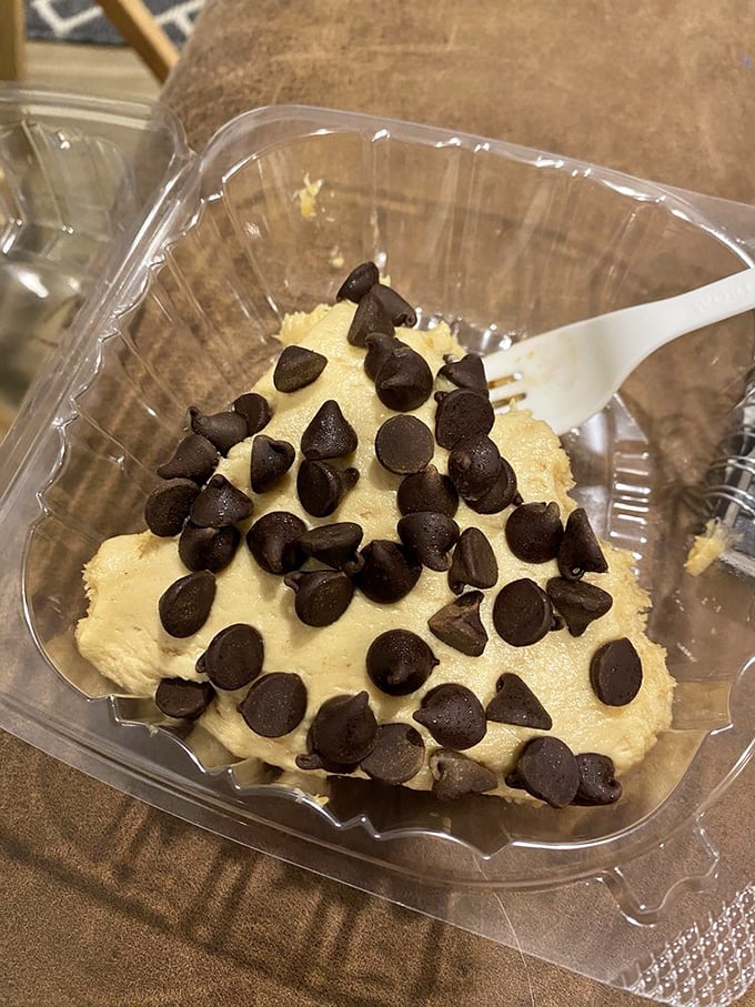 Dessert that doesn't apologize for its indulgence. Those chocolate chips aren't decoration &ndash; they're essential companions on this sweet journey.