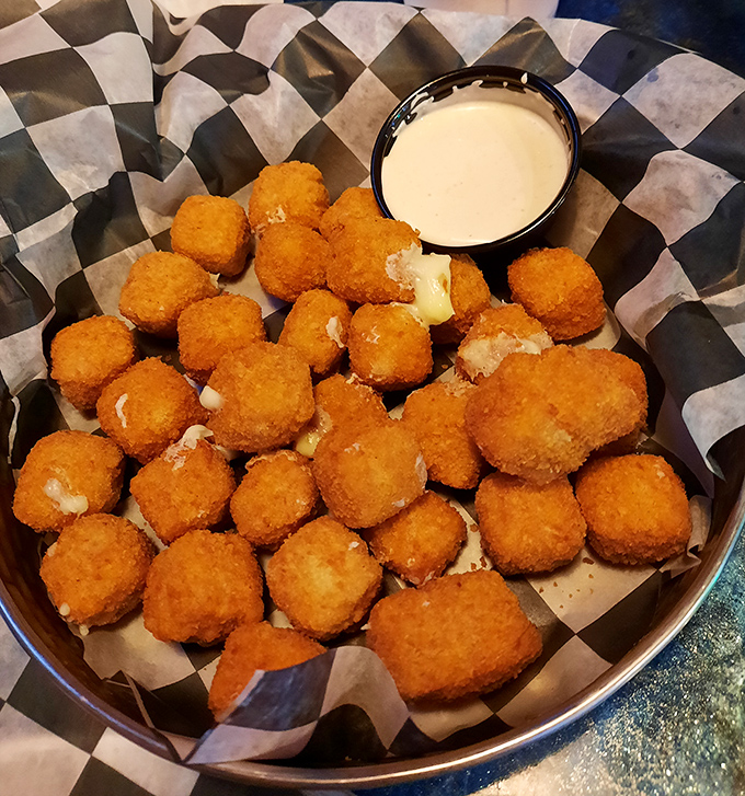 Golden-fried cheese cubes that deliver that satisfying stretch when pulled apart &ndash; the adult equivalent of finding an extra toy in your cereal box.