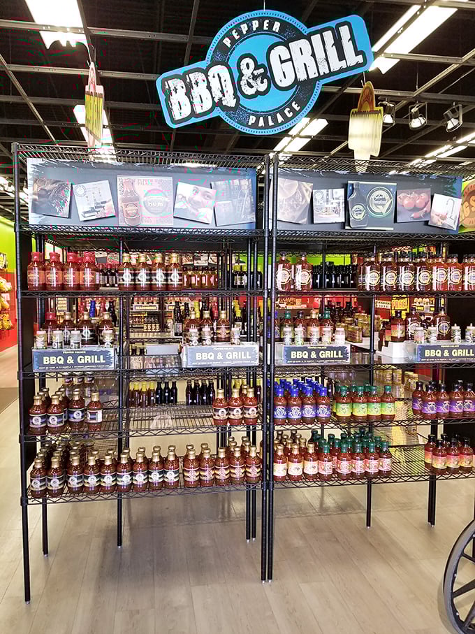 Pepper Palace: where brave souls test their heat tolerance and everyone leaves with at least one sauce they'll later question purchasing at 2 AM.