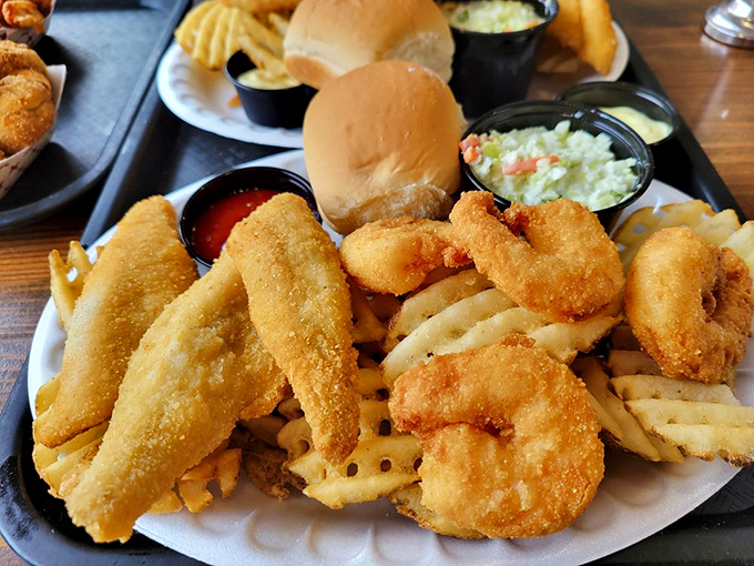 A seafood platter that demands respect and provides therapy. After this, you'll need to schedule regular appointments with your new fish psychiatrist.