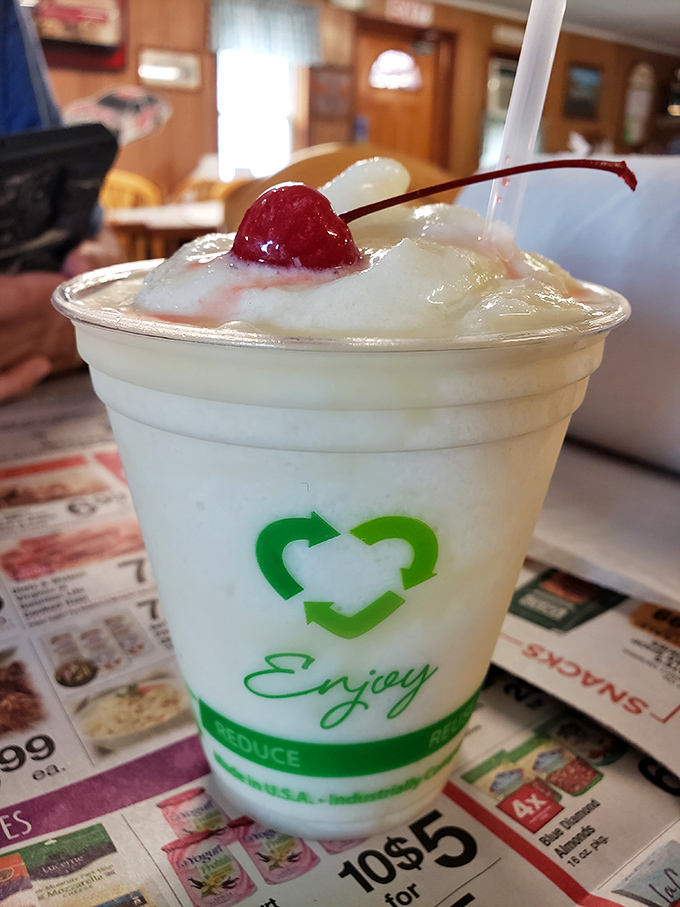 Nothing says "I'm on vacation even if I'm just 20 minutes from home" like a frosty pi&ntilde;a colada topped with a cherry sentinel.