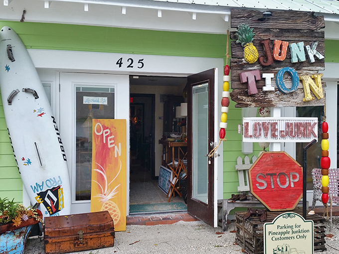Pineapple Junction's eclectic facade showcases the island's quirky side &ndash; where one person's junk becomes another's treasure.