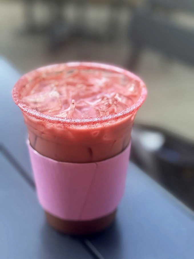 That pink latte isn't just Instagram bait&mdash;it's a creamy, dreamy concoction that proves coffee can be both serious business and seriously fun.