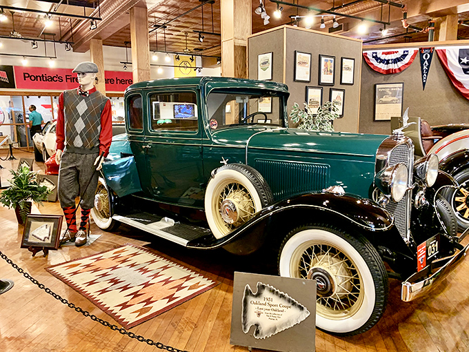 This isn't just a vintage car&mdash;it's automotive royalty holding court. The Pontiac Oakland Auto Museum displays these mechanical time capsules with the reverence they deserve.
