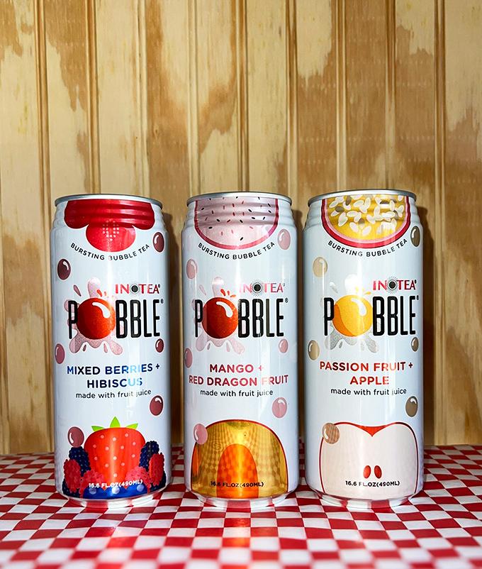 Even the beverages get special treatment&mdash;these colorful bubble teas offer a playful counterpoint to the store's down-home sensibilities.