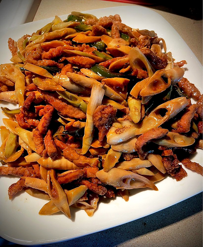 Bamboo shoots and pork dance together in this dish like old friends at a reunion.