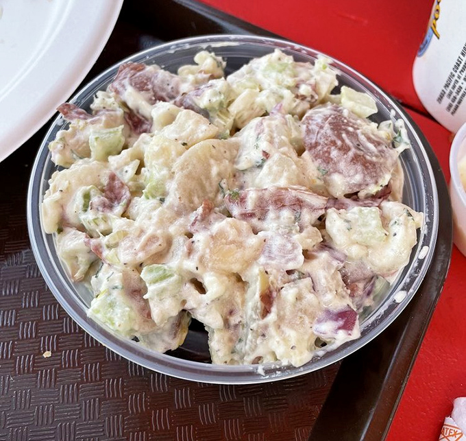 Potato salad that doesn't try to reinvent itself with fancy add-ins&mdash;just honest-to-goodness creamy comfort in a cup.