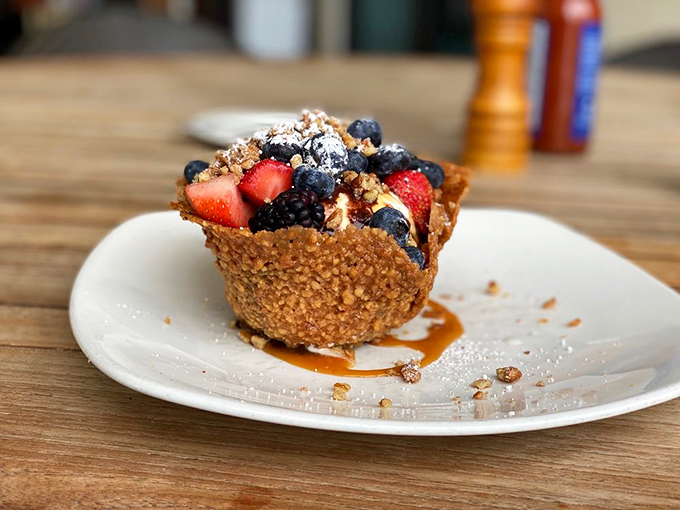 This dessert bowl looks like summer vacation decided to become edible.