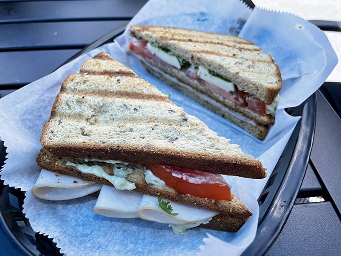 A sandwich so fresh and vibrant it could qualify as a salad. That's what I tell myself while devouring every last crumb.